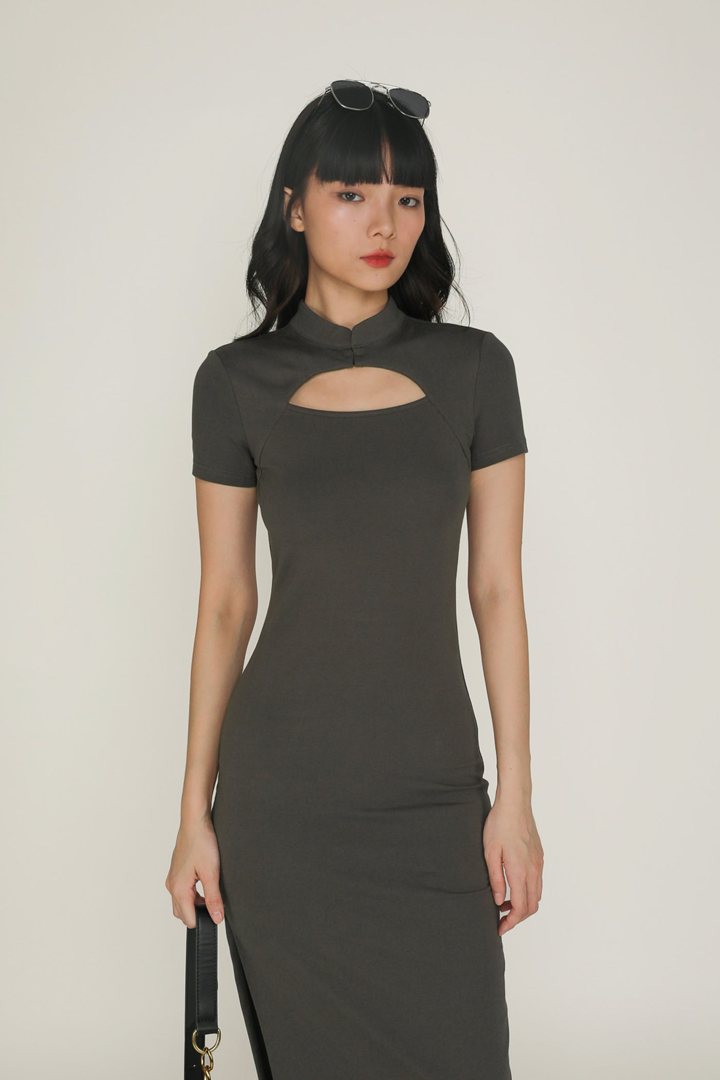 Mae Mandarin Collared Maxi Dress – The Tinsel Rack