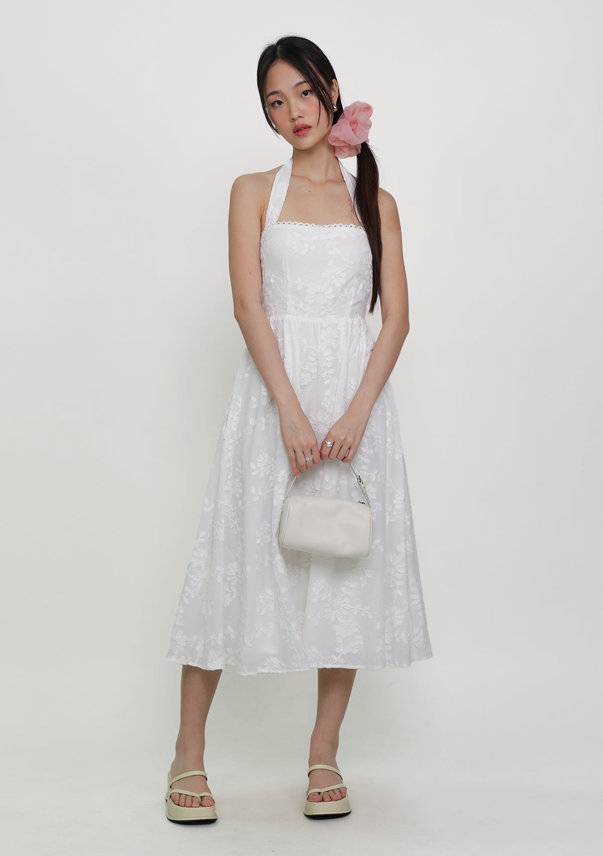 Myla Embroidered Halter Padded Dress – The Tinsel Rack